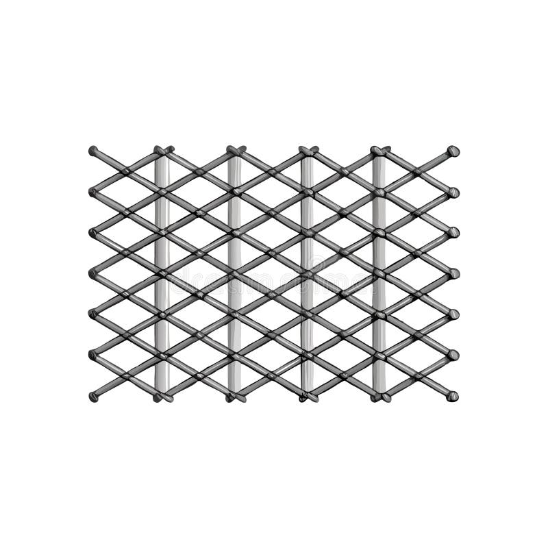 Essential Wire Mesh Icon for Construction Stock Illustration ...