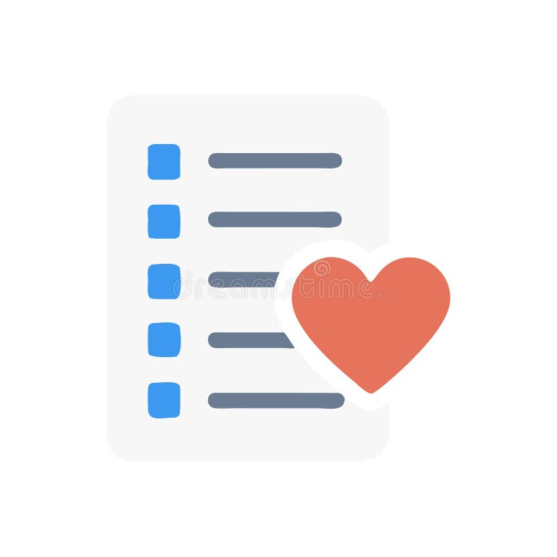 Essential Wishlist Heart Icon for E-commerce Stock Illustration ...