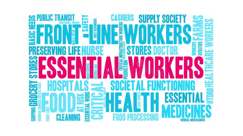 Essential Workers Animated Word Cloud Stock Video - Video of healthcare ...
