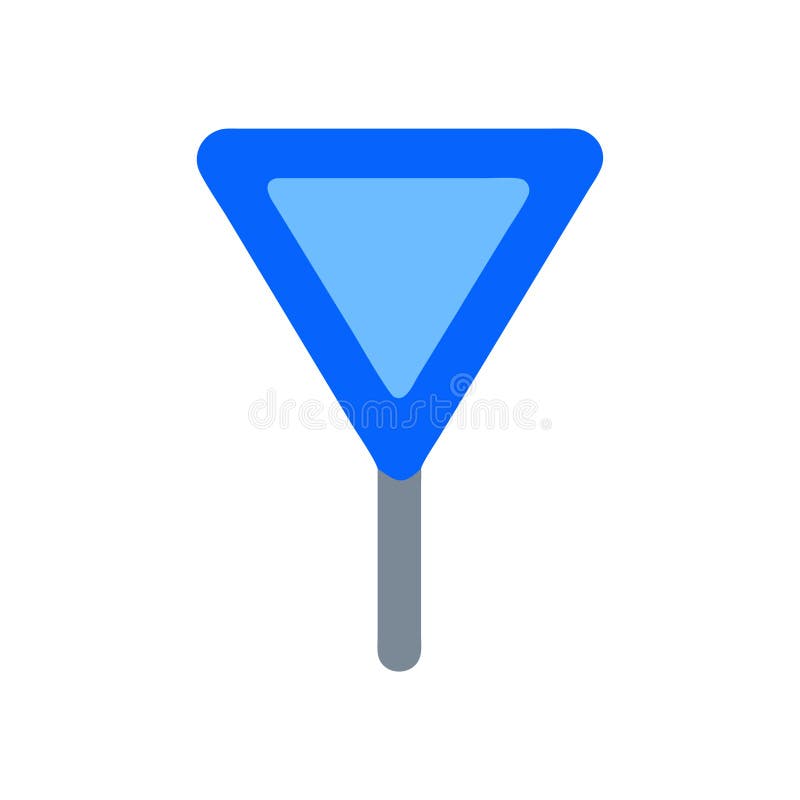 Essential Yield Sign Icon for Traffic Safety Stock Illustration ...