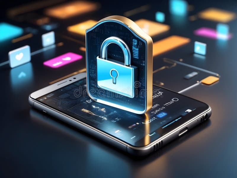 Essentials of Shielding Data Privacy Stock Image - Image of internet ...