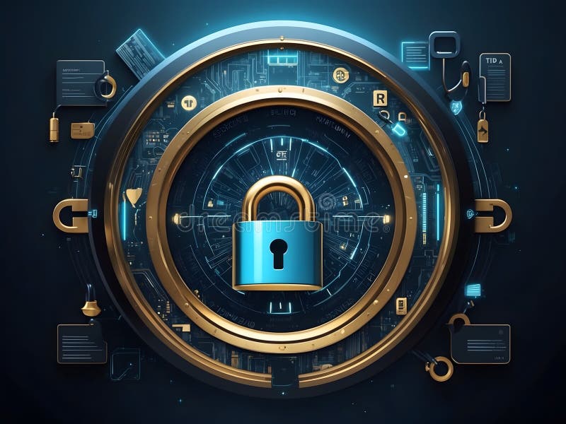 Essentials of Shielding Data Privacy Stock Image - Image of technology ...