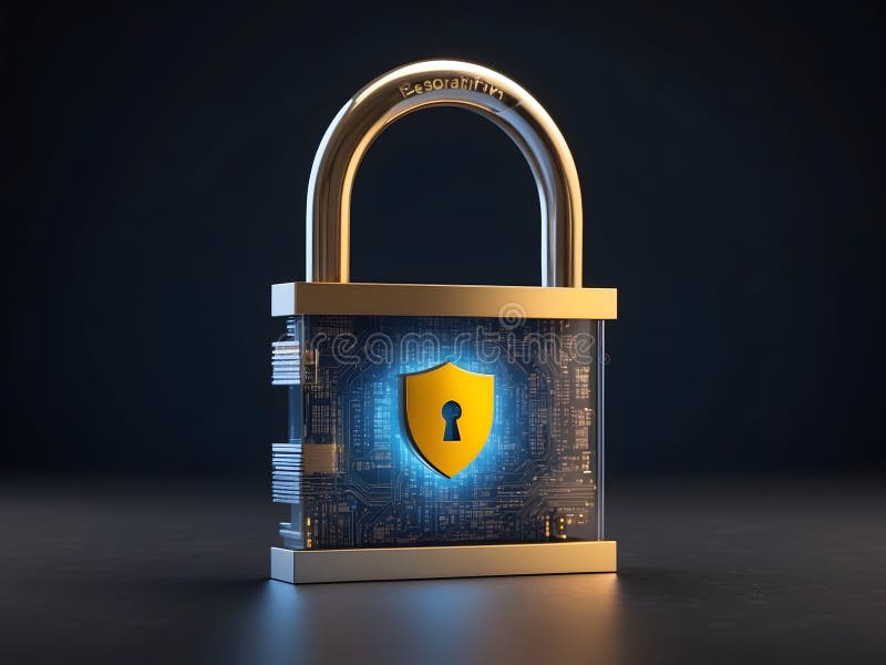 Essentials of Shielding Data Privacy Stock Photo - Image of virus ...