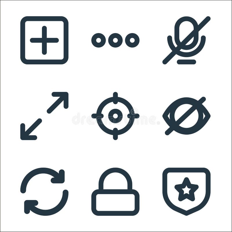 Lock on target web icon stock vector. Illustration of white - 119103351