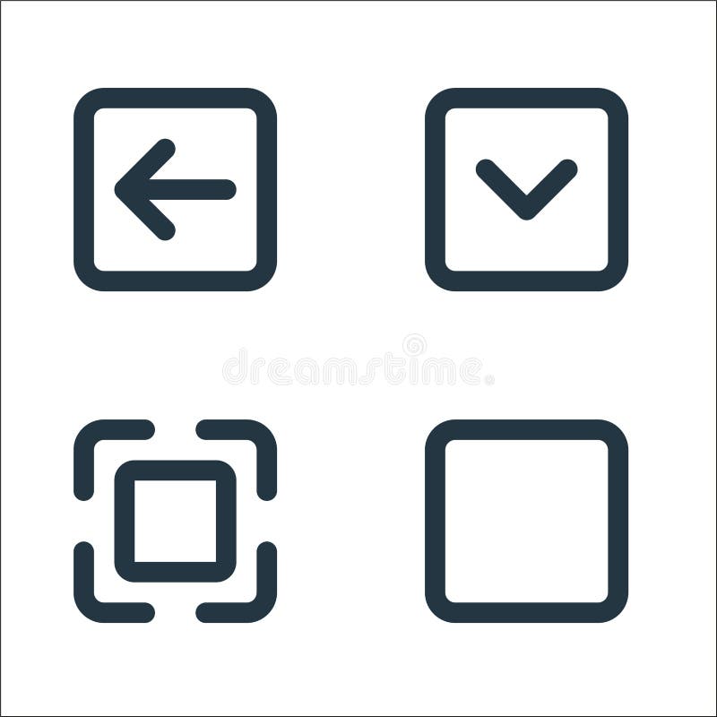 Down Chevron Icon Vector from Essentials Ui Concept. Thin Line ...