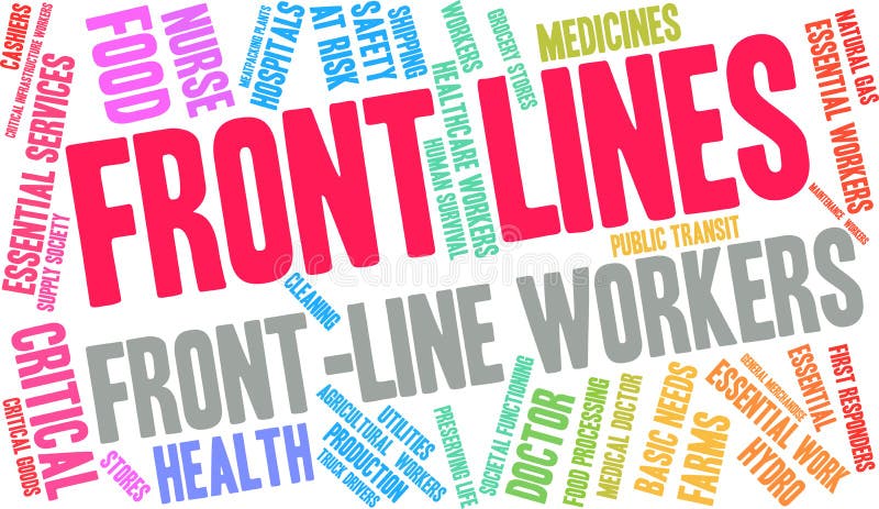 Front Line Workers Word Cloud Stock Vector - Illustration of lines ...