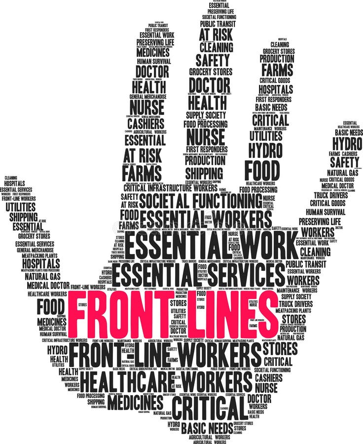 Front Lines word cloud. stock vector. Illustration of lines - 206430758