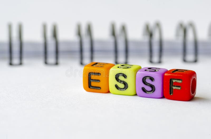 ESSF Text on Colorful Plastic Alphabet Representing Environmental ...