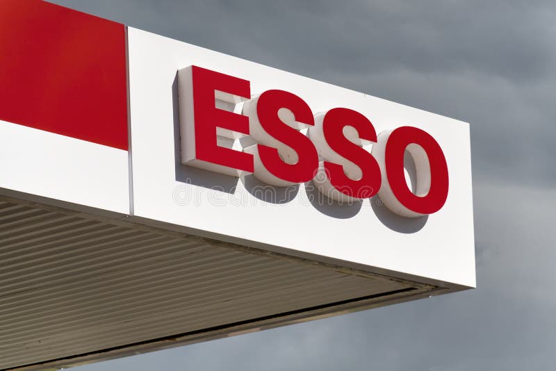 ESSO Petrol Station Sign in England Editorial Photo - Image of filling ...