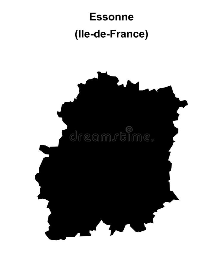 Essonne outline map stock illustration. Illustration of french - 385350856