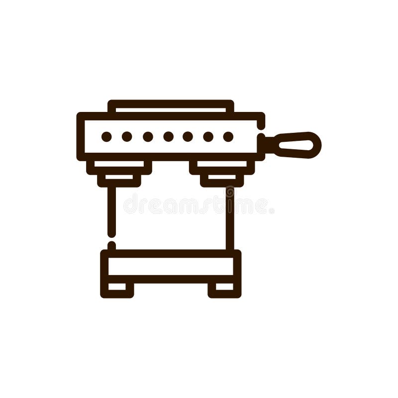 Esspresso Machine Coffee Restaurant Product Line Design Stock Vector ...