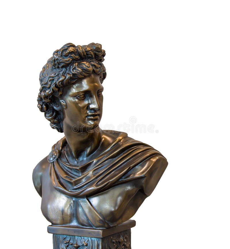 Estátua De Bronze Do Homem Grego Imagem de Stock - Imagem de deus ...