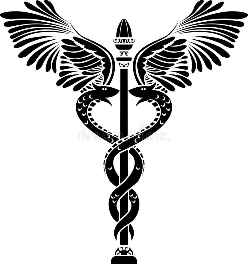 Ilustração Do Vetor Do Caduceus Ilustração Médica Do Símbolo Ilustração ...