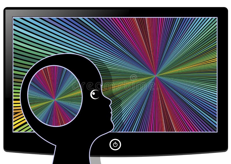 Estímulo Visual Que Inunda El Cerebro Stock de ilustración ...