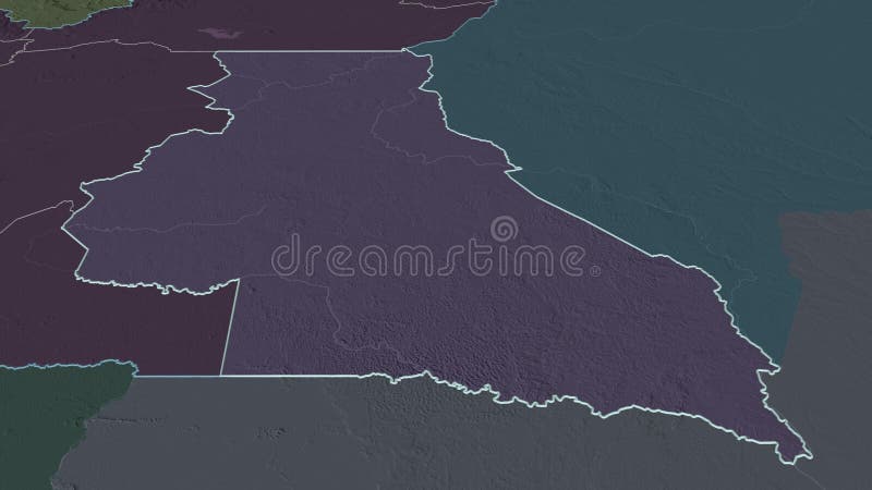 Est, Cameroon - Outlined. Administrative Stock Illustration ...