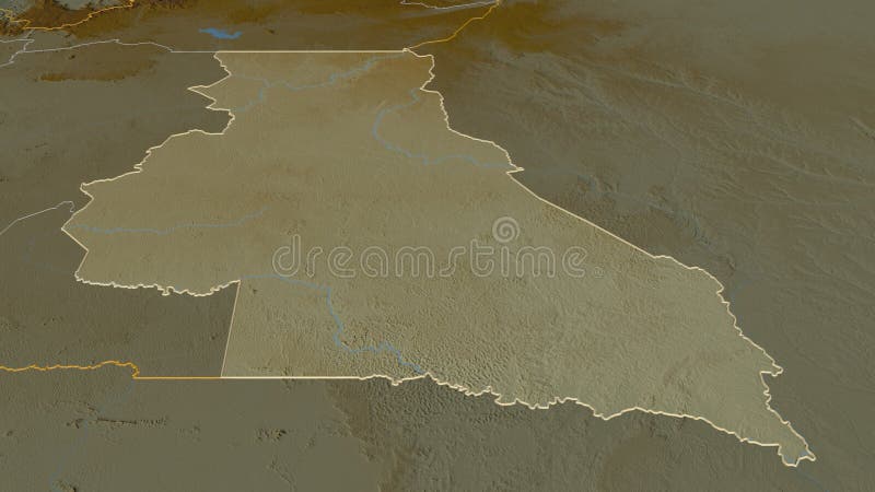 Est, Cameroon - Outlined. Relief Stock Illustration - Illustration of ...