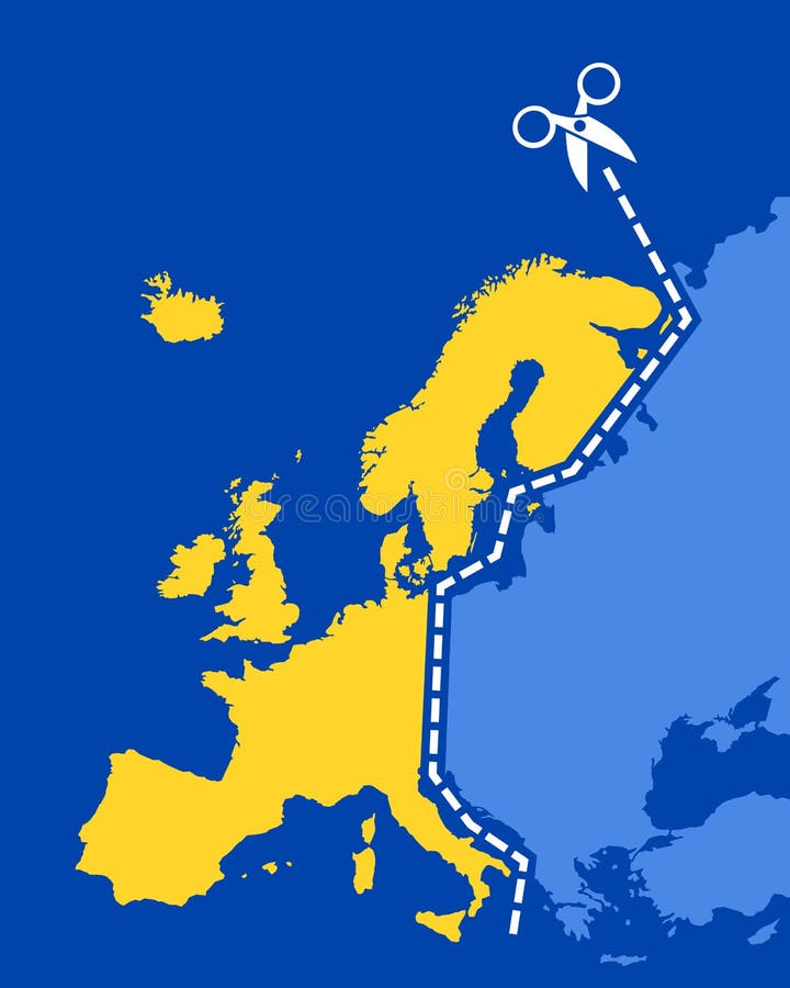 Est Contre Europe Occidentale Illustration de Vecteur - Illustration du ...