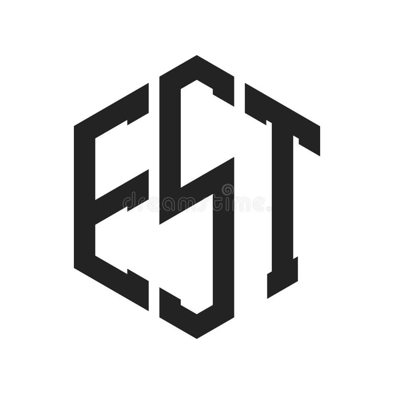 EST Logo Design. Initial Letter EST Monogram Logo Using Hexagon Shape ...