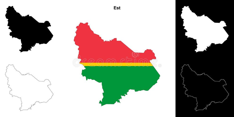 Est outline map stock vector. Illustration of border - 356540382