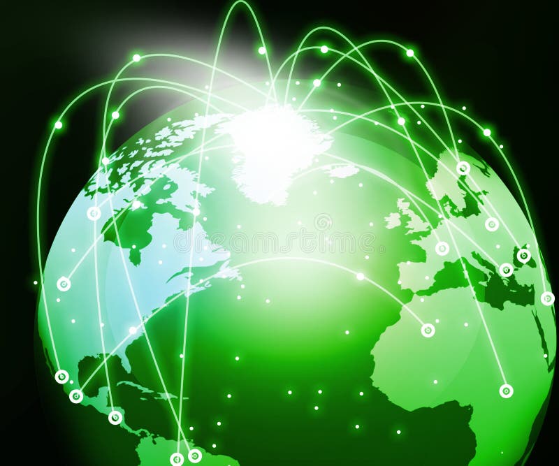 Establecimiento De Una Red Global Stock de ilustración - Ilustración de ...