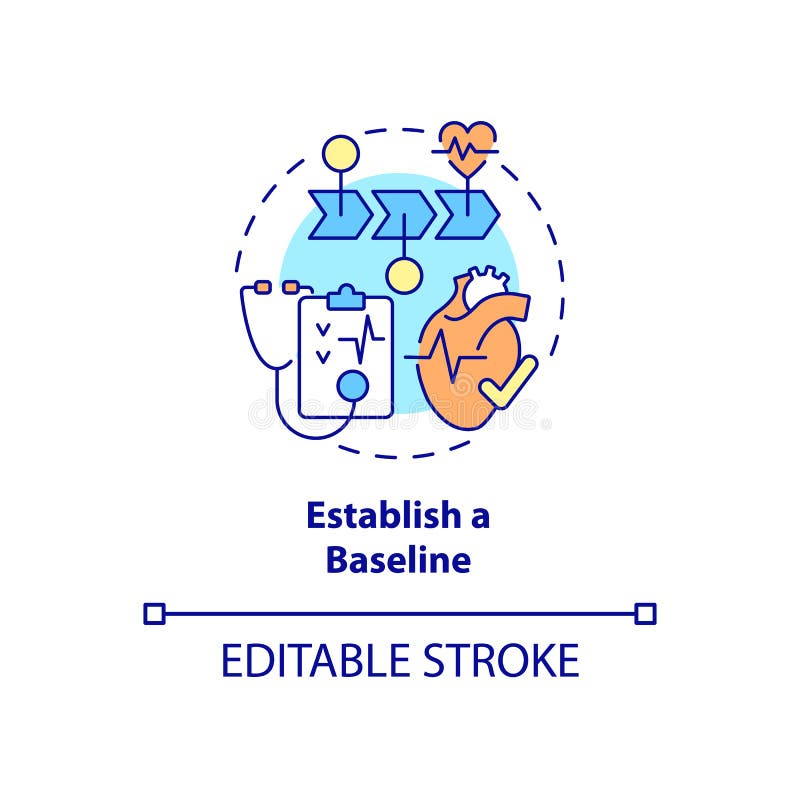 Establish Baseline Concept Icon Stock Illustration - Illustration of ...