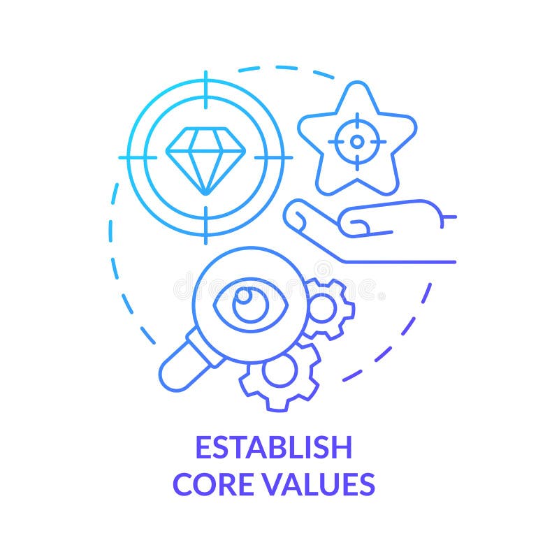 Establish Core Values Blue Gradient Concept Icon Stock Vector ... Establish Core Values Blue Gradient Concept Icon Stock Vector ...