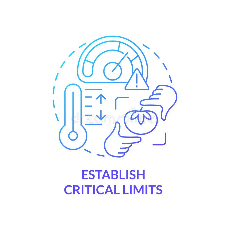 Establish Critical Limits Blue Gradient Concept Icon Stock Vector ... Establish Critical Limits Blue Gradient Concept Icon Stock Vector ...