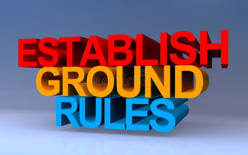 Establish Ground Rules on Blue Stock Photo - Image of guidelines ...