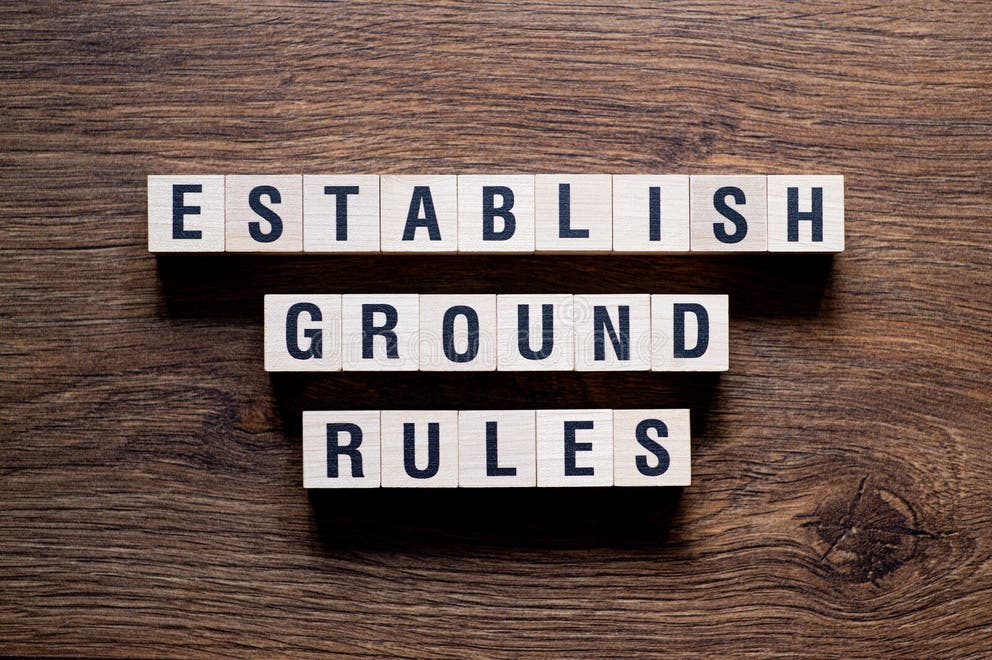 Establish Ground Rules - Word Concept on Building Blocks, Text Stock ...