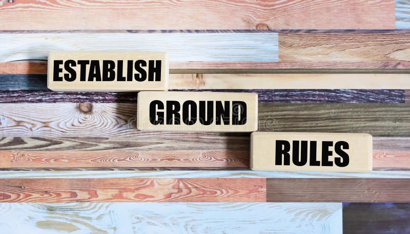Establish Ground Rules - Word Concept on Building Blocks, Text, Letters ...