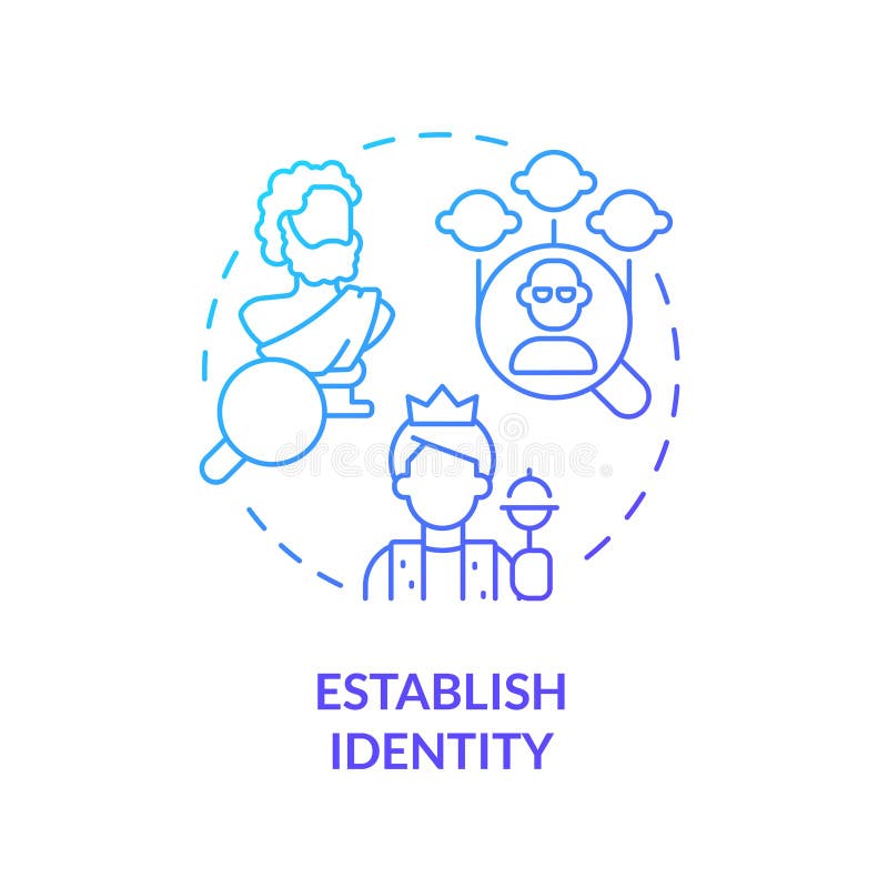 Establish Identity Blue Gradient Concept Icon Stock Illustration ... Establish Identity Blue Gradient Concept Icon Stock Illustration ...