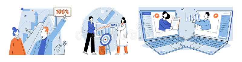 Established Business. Flat Design Elements Create Modern and ...