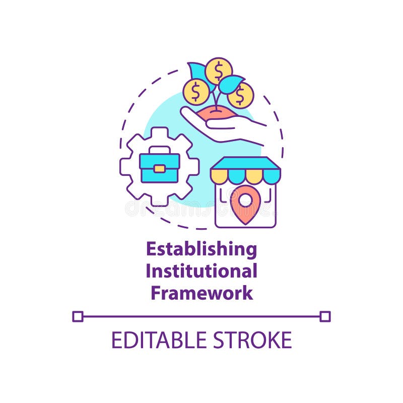 Establishing Institutional Framework Concept Icon Stock Vector ...
