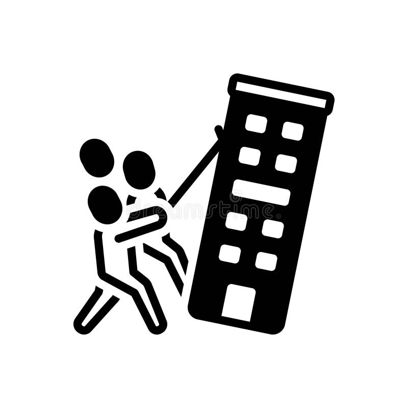 Black Solid Icon for Establishment, Company and Teamwork Stock ...