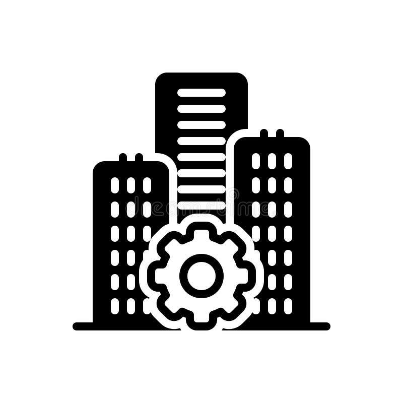 Black Solid Icon for Establishment, Foundation and Architecture Stock ...