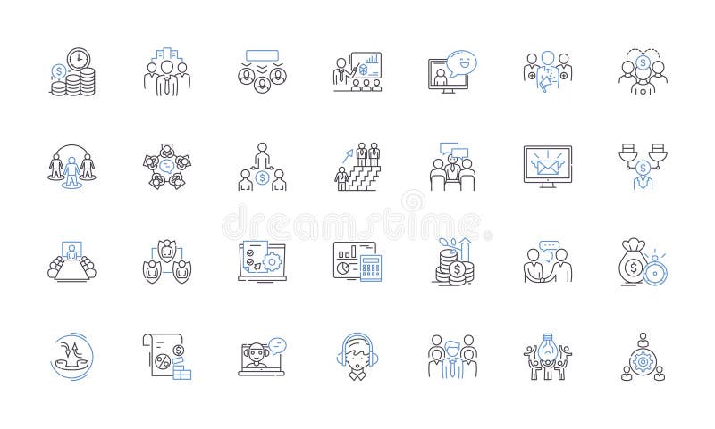 Establishment Mechanism Line Icons Collection. Formation, Institution ...