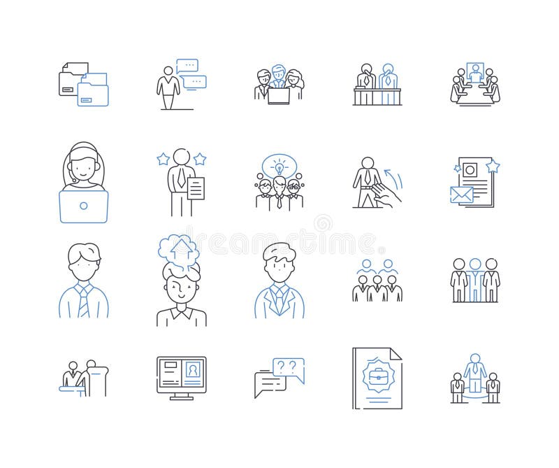 Establishment Unit Line Icons Collection. Structure, Facility ...