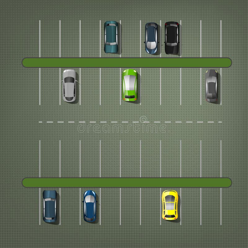 Estacionamientos Del Vector Ilustración del Vector - Ilustración de ...