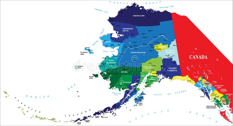 Estado de mapa de Alaska ilustração do vetor. Ilustração de américa ...