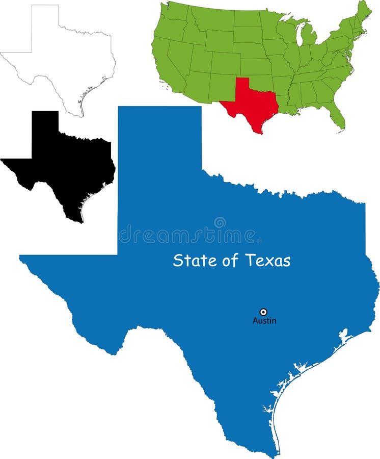 Mapa De UbicaciÃ³n Del Estado De Texas En El Mapa De Estados Unidos ...