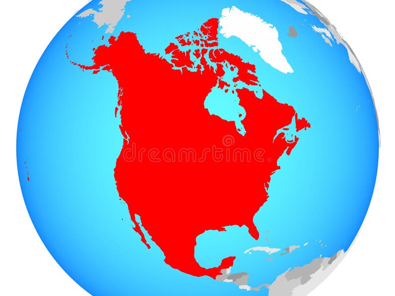 Estados-membros Do NAFTA No Mapa Ilustração Stock - Ilustração de mapa ...