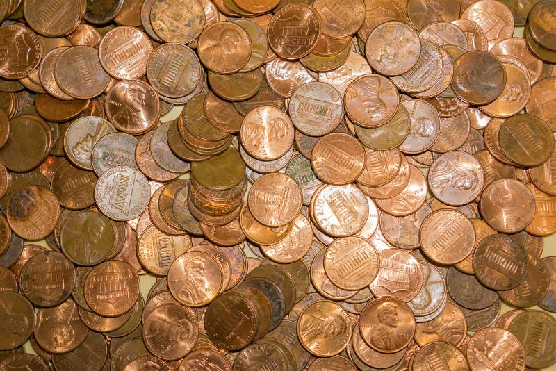 Estados Unidos Penny Coins De Cobre Imagem de Stock - Imagem de ...