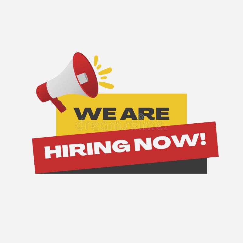 Estamos Contratando Ahora Banner Stock de ilustración - Ilustración de ...