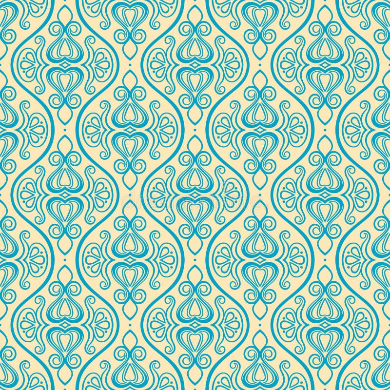 Estampado De Flores Azul Y Amarillo Vertical Ilustración del Vector ...