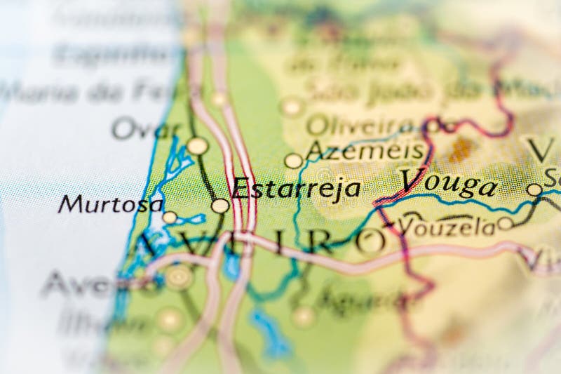 Estarreja, Portugal Highlighted on a World Map Stock Photo - Image of ...