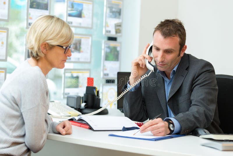 Agent and client stock photo. Image of loan, male, deal - 33240534