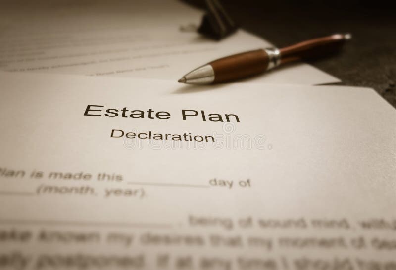 Estate Planning Documents on a Desk. the Will Concept. Stock Photo ...