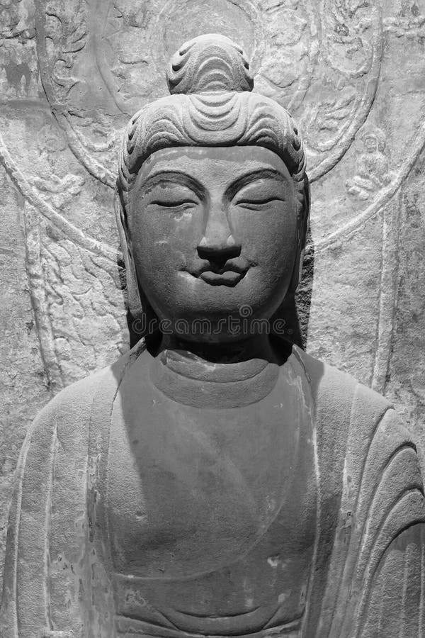 Estatua Antigua China De Buda Imagen de archivo - Imagen de piedra ...