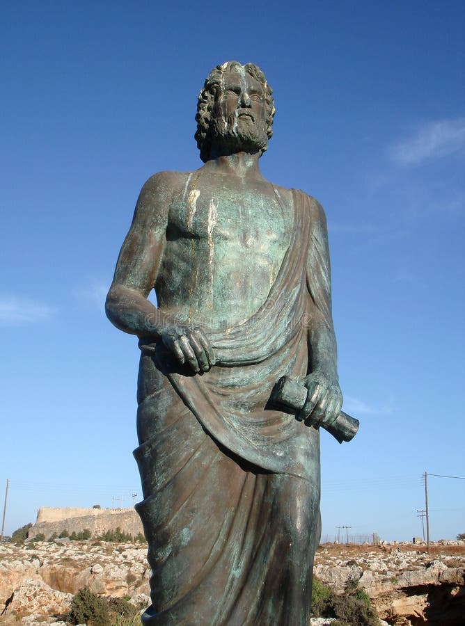 Estatua De Cleobulus De Lindos Poeta De Grecia Antigua Imagen de ...
