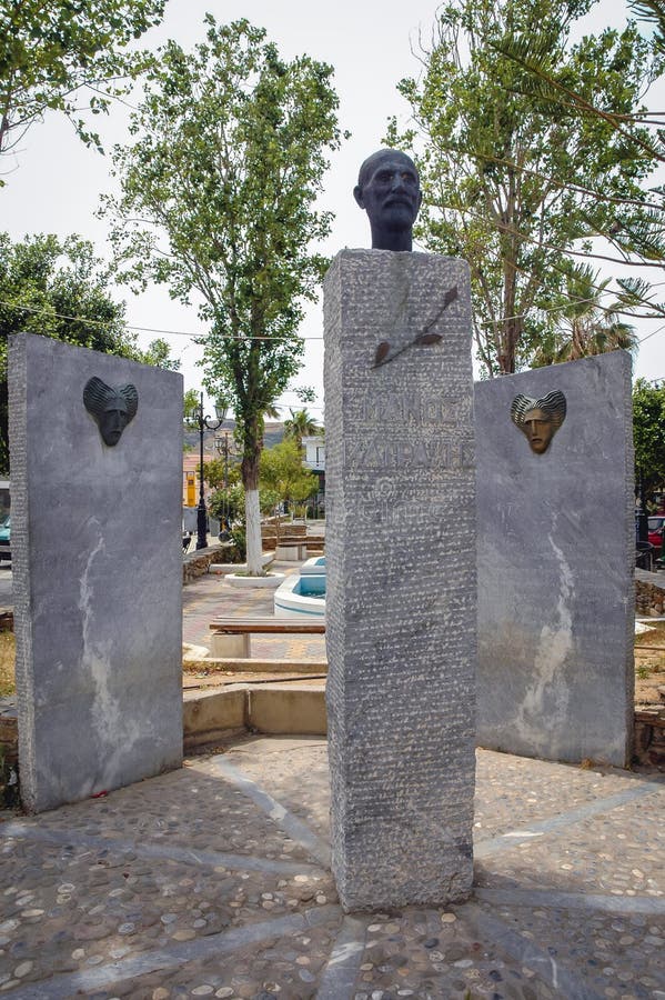 Estatua De Emmanuel Manos Katrakis Imagen editorial - Imagen de griego ...